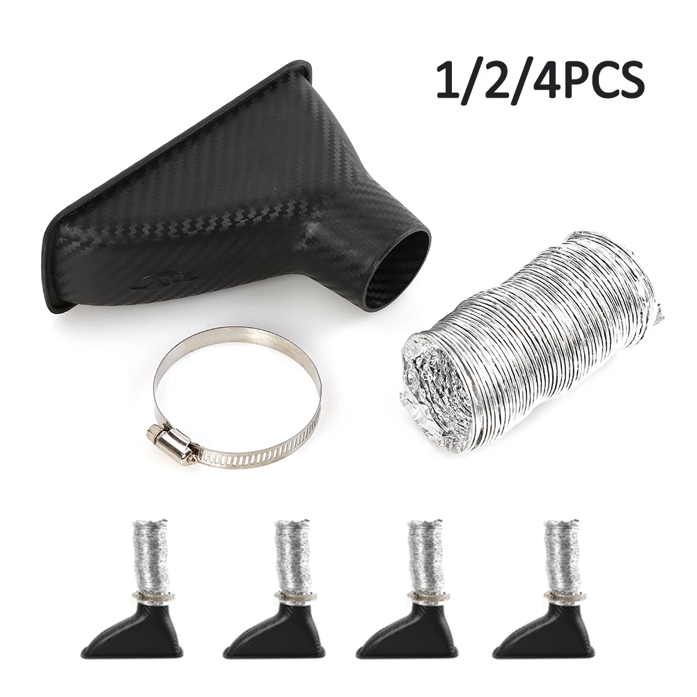 Air-Intake-Vent-Car-Front-Bumper-Grille-Inlet-Pipe-Kit-Injection-System ...