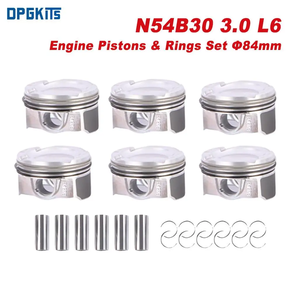 N54 Engine Pistons & Rings Set Φ84mm 11257610295 11257577586 ...