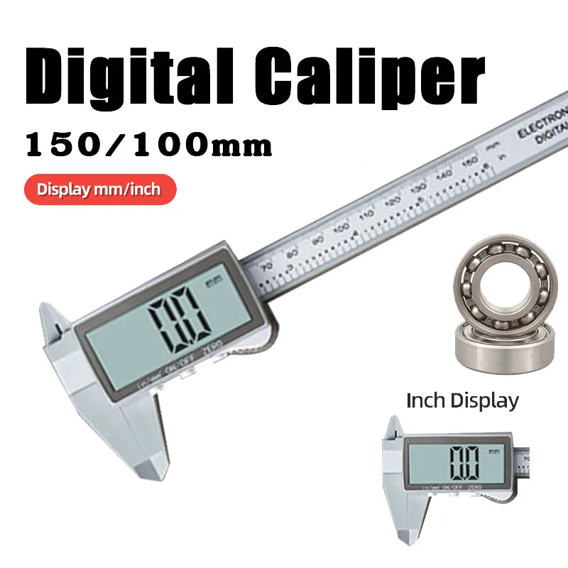 0-150-110mm-Digital-Caliper-Electronic-Plastic-Calipers-Vernier ...