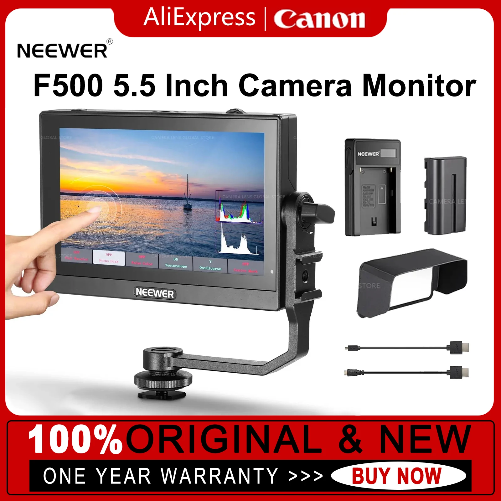 NEEWER-Monitor-de-c-mara-F500-pantalla-t-ctil-n-tida-5-5-pulgadas-4K ...