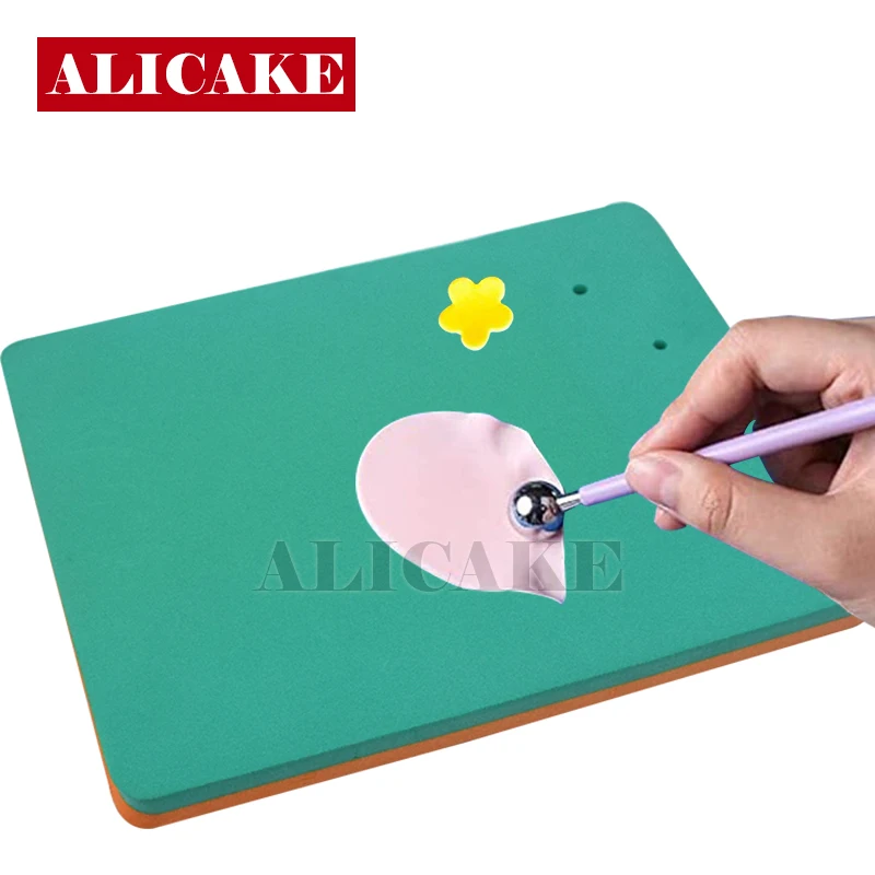 Fondant Foam Pad 5 Holes Sponge Mat Sugar Flower Chocolate Clay ...