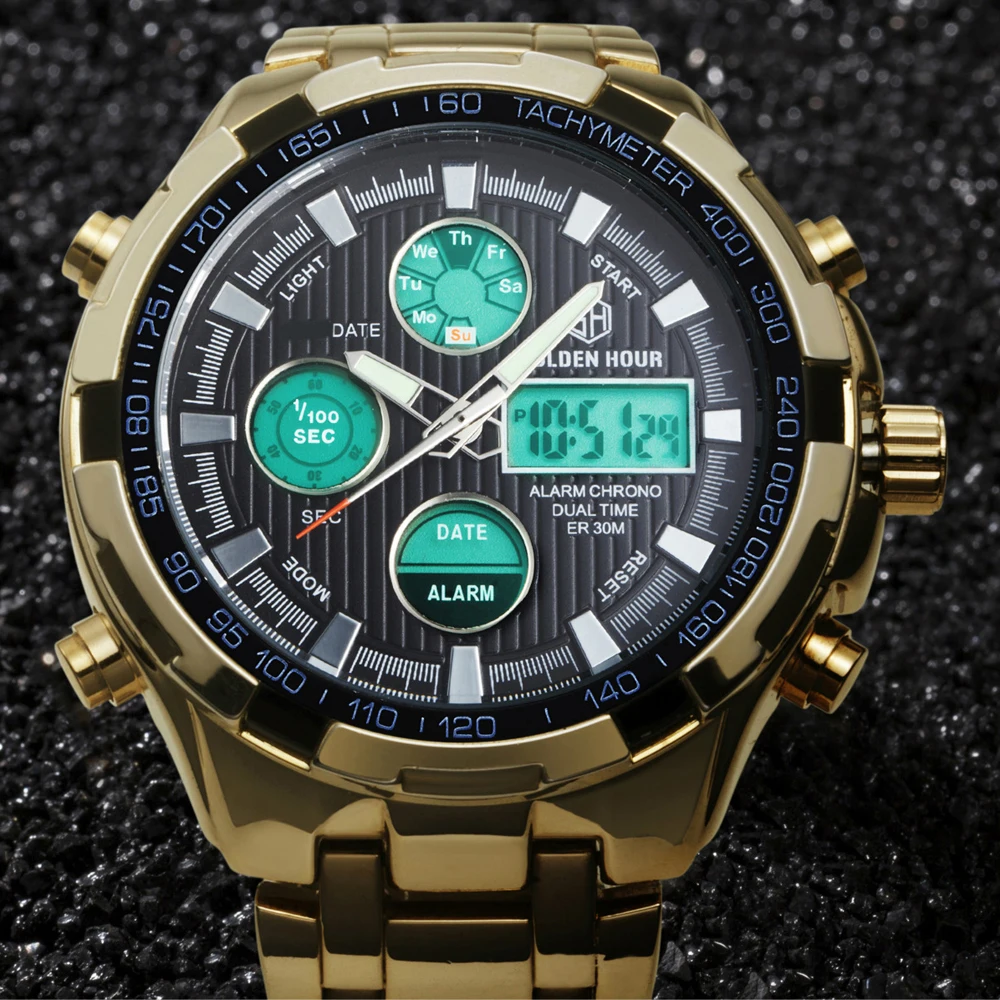 New-Glod-Mens-Digital-Watches-Sport-Military-Clock-Led-Backlight-Quartz ...