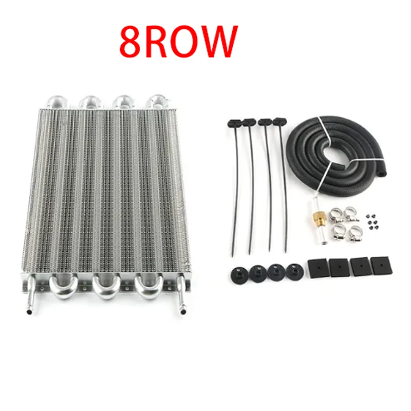 Aluminum-Universal-Oil-Cooler-Kit-4-Row-6-Row-8-Row-Engine-Oil-Radiator ...