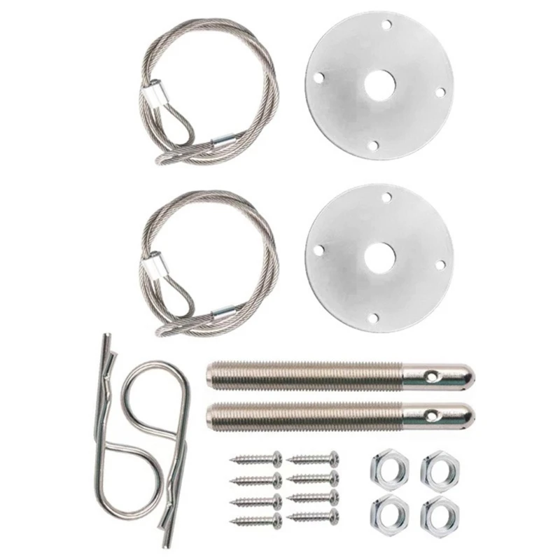 Industrial-Car-Hood-Pin-set-Steel-Locks-with-Lanyard-Engine-Hood ...