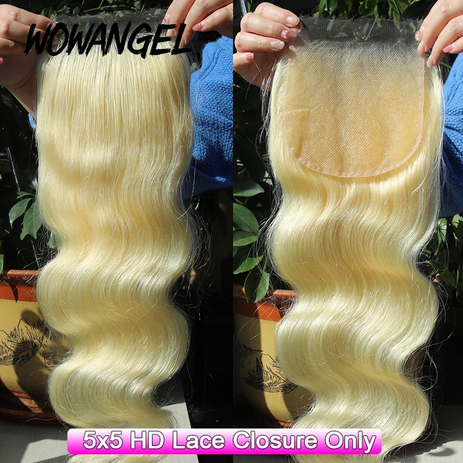 Wow-Angel-5x5-HD-Lace-Closure-Frontal-Only-613-Blonde-24in-Body-Wave ...