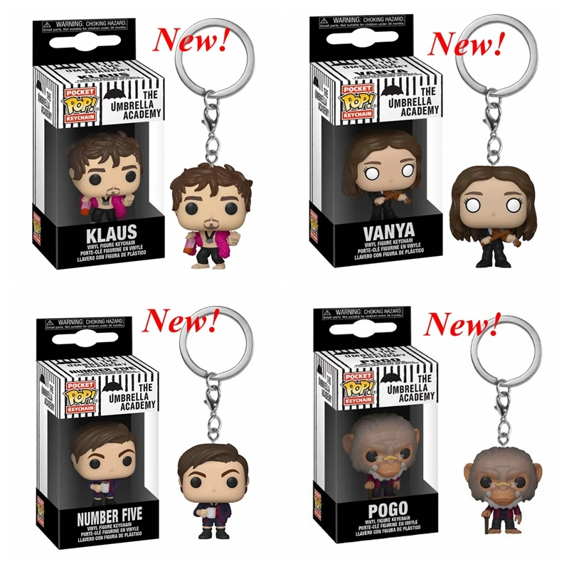 Newest FUNKO Pocket Keychains the Umbrella Academy Klaus Vanya Number ...