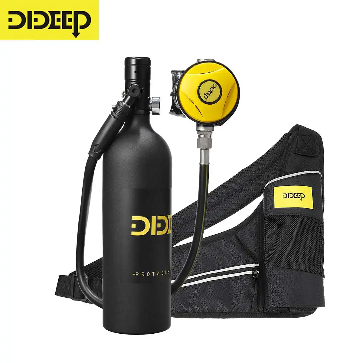 DIDEEP-1L-Scuba-Diving-Tank-Portable-Oxygen-Cylinder-Dive-Respirator ...