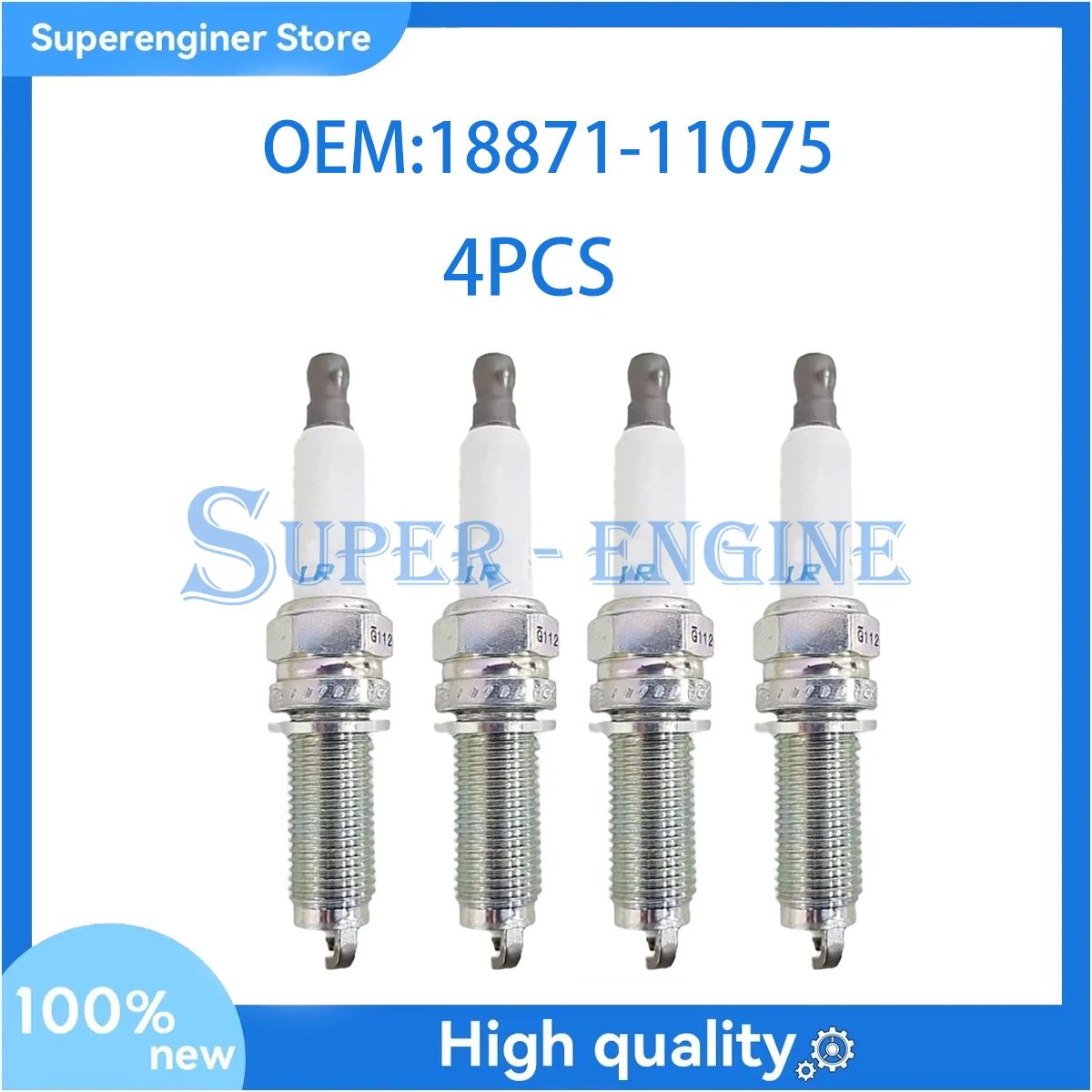 4pcs Spark Plug 18871-11075 fit for Elantra 2.0L 21-24 Kona 2.0L 22-23 ...