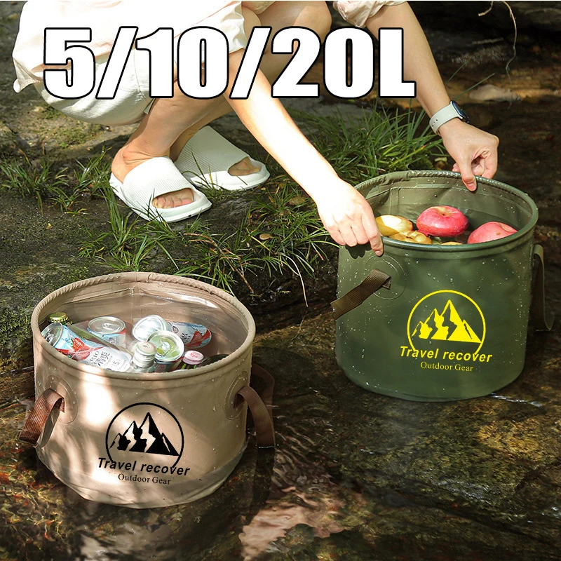 Travel-Camping-Folding-Bucket-Multipurpose-Water-Storage-Bag-Portable ...