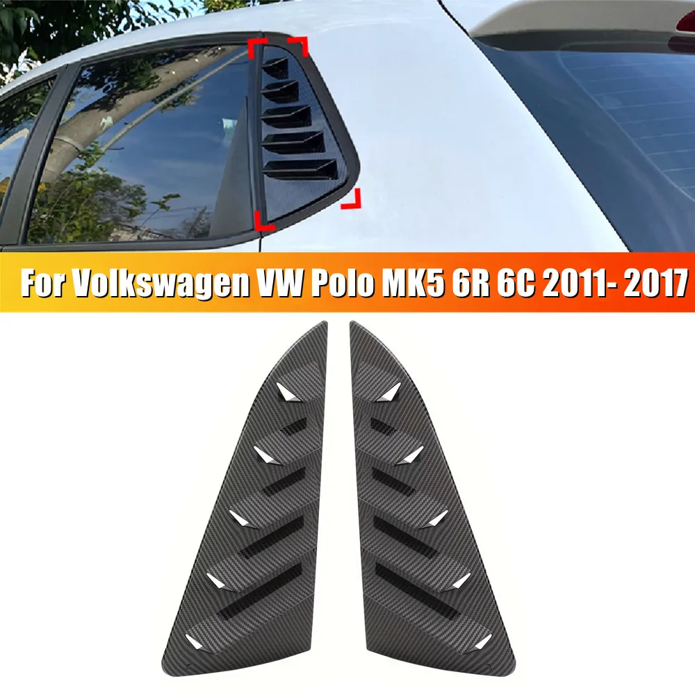 For Volkswagen VW Polo MK5 6R 6C 2011- 2017 Rear Triangle Window Louver ...