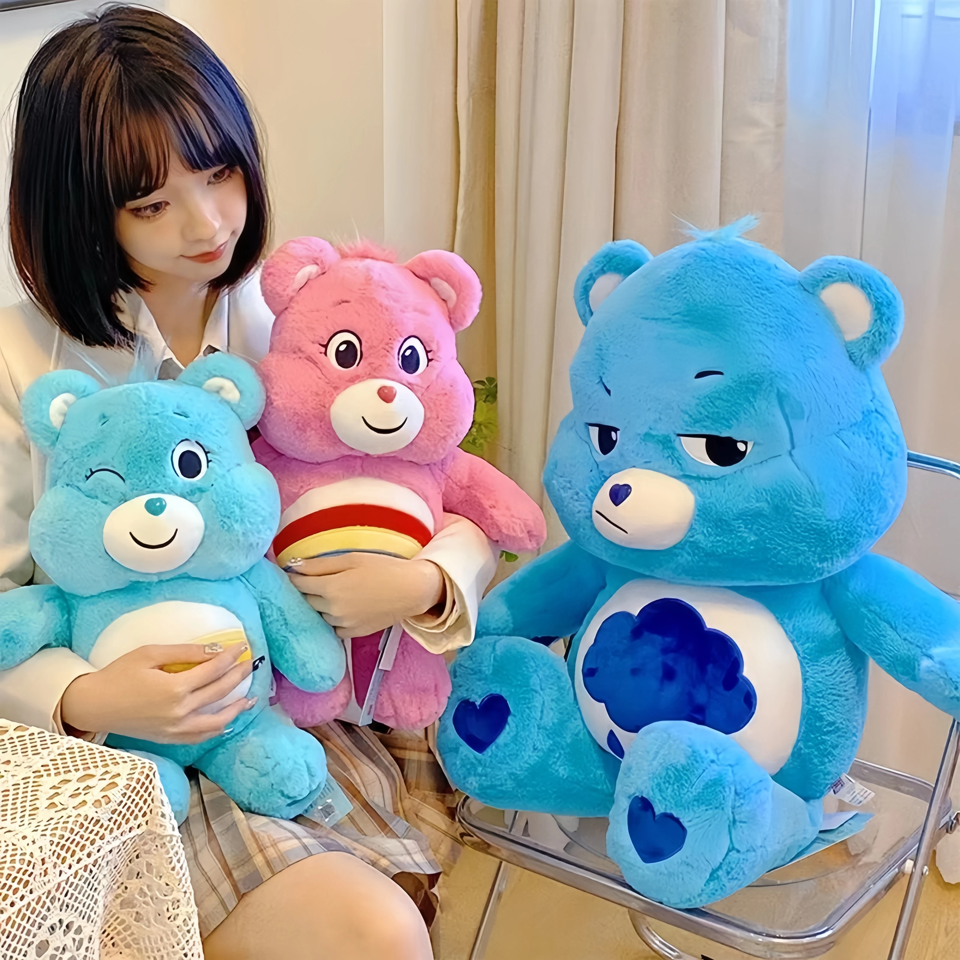 22-45CM-MINISO-Care-Bears-Plush-Kawaii-Rainbow-Bear-Plush-Toys-Lovely ...