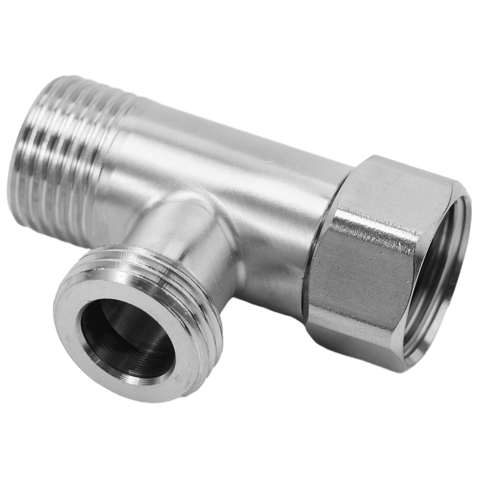 1PC G1/2" T-Valve Bidet Sprayer Shower Fitting Water Heater Toilet Diverter Valve Copper Live ...