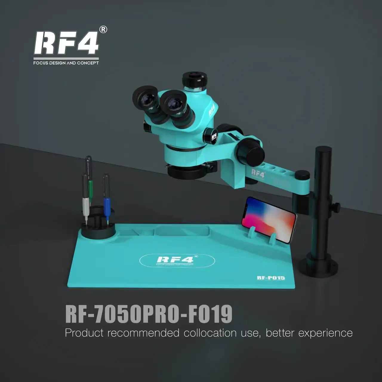RF4-RF7050PRO-F019-Microscope-360-adjustable-swing-arm-metal-universal-telescopic-rotating-fixed ...