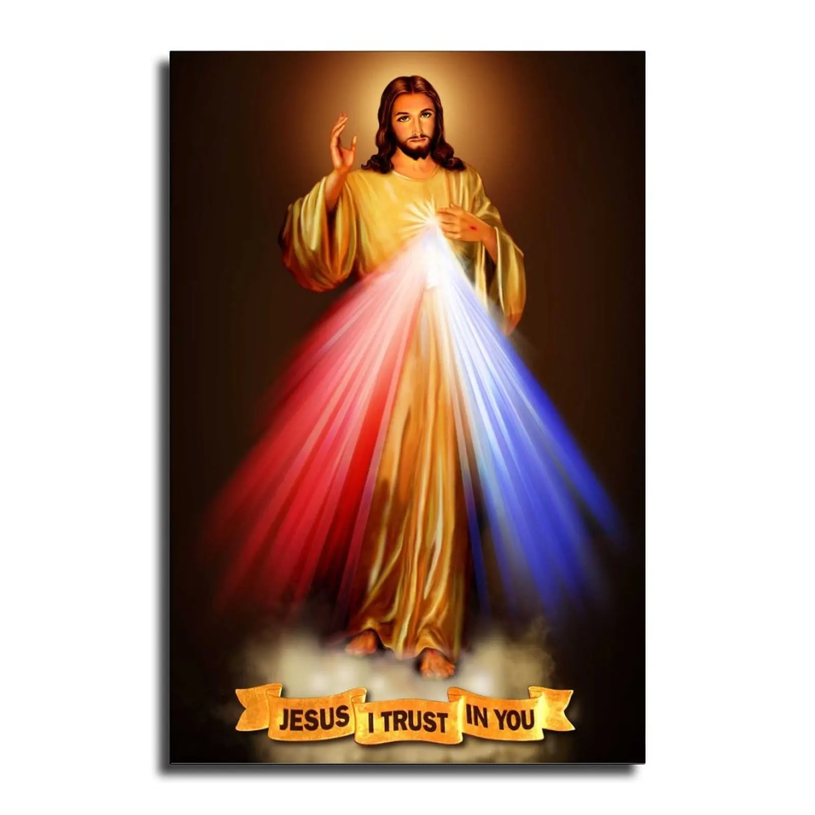 Merciful Jesus Prayer for Divine Mercy Canvas Art Poster and Wall Art ...