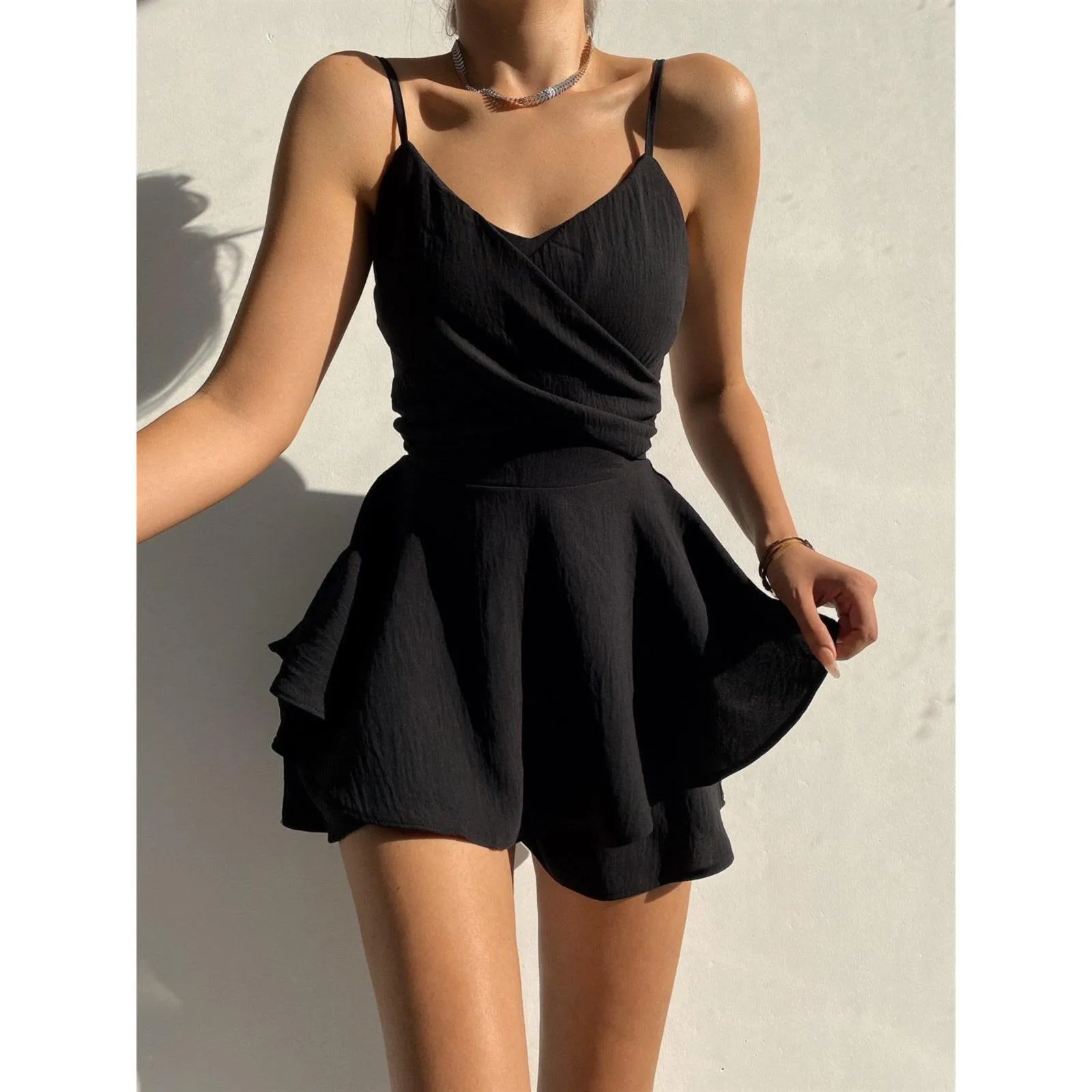 Vestido-corto-Formal-de-verano-para-mujer-minivestido-Sexy-con-tirantes ...