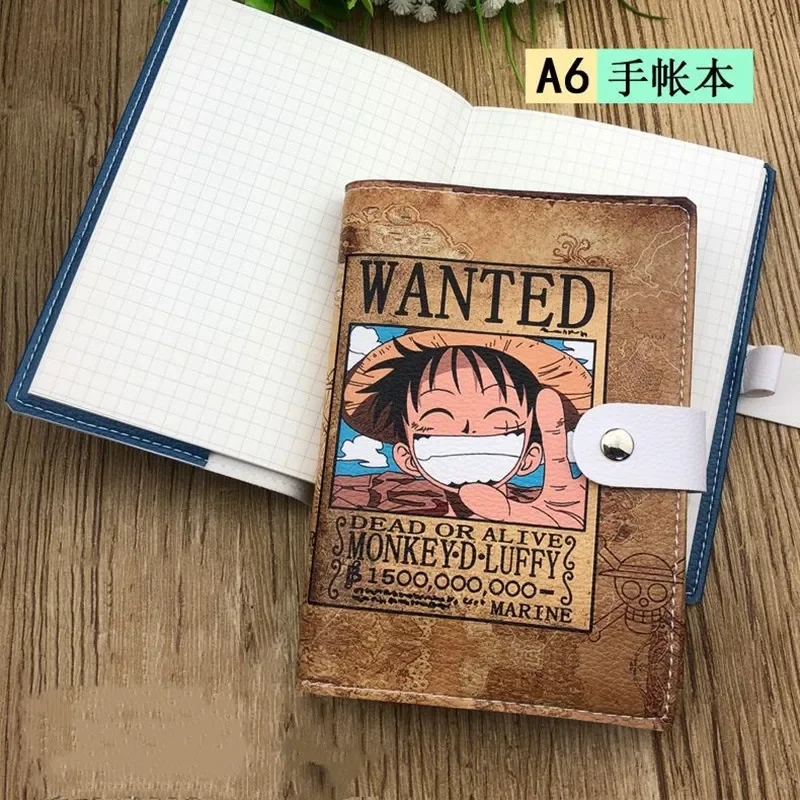 Anime One Piece Notebook Stationery Minimalist Leather Note Book A6 ...
