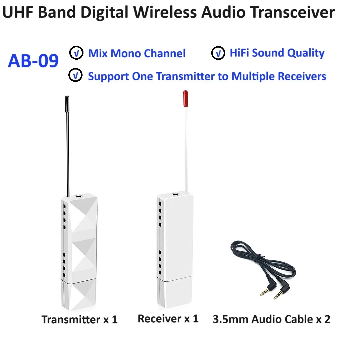 90-Meters-UHF-Band-Wireless-Audio-Transceiver-HiFi-Digital-Wireless ...