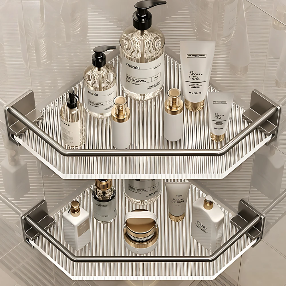 2PCS-Bathroom-Acrylic-Shelves-Kitchen-Storage-Organiser-Shampoo-Shelf ...