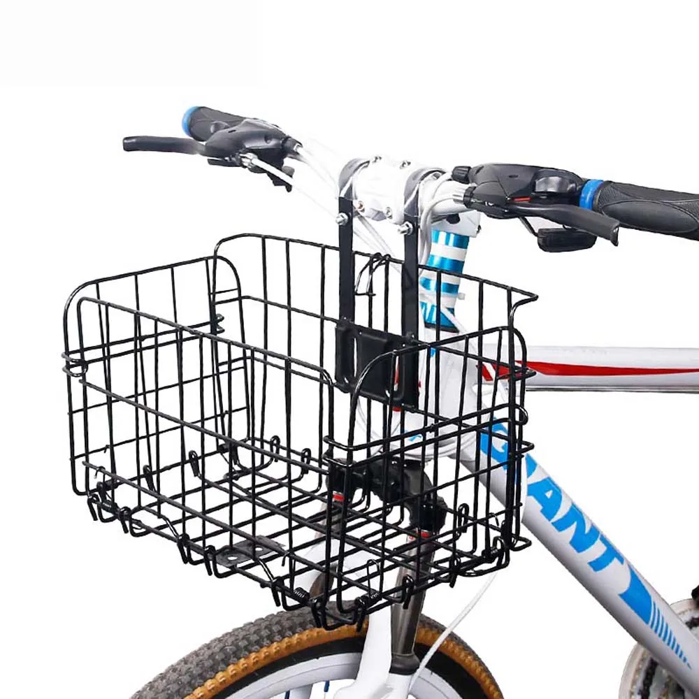 Metal-Metal-Foldable-Bike-Bracket-Cycling-Front-Rear-Basket-Bike-Basket ...