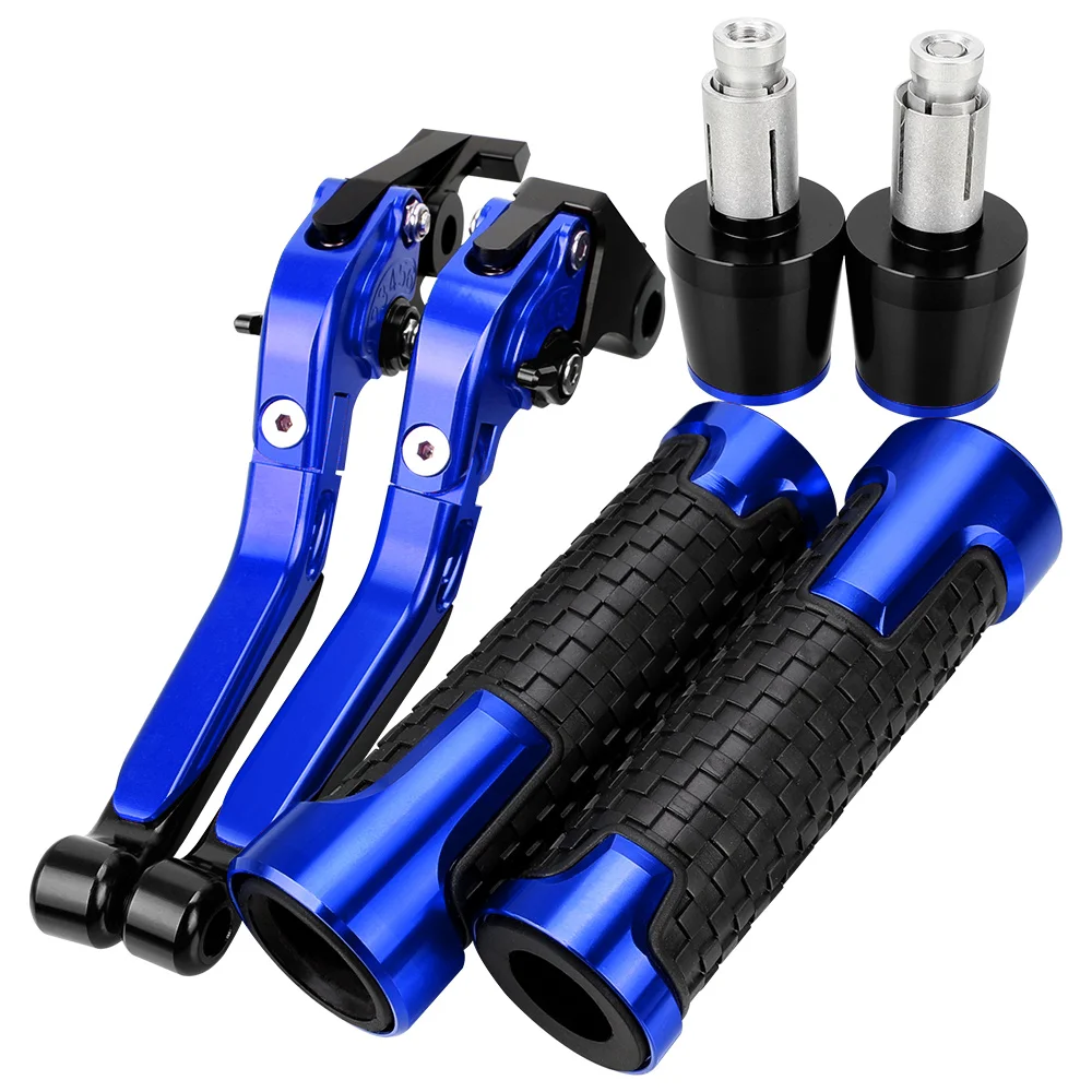 YZFR6-Motorcycle-Aluminum-Brake-Clutch-Levers-Handlebar-Hand-Grips-ends ...