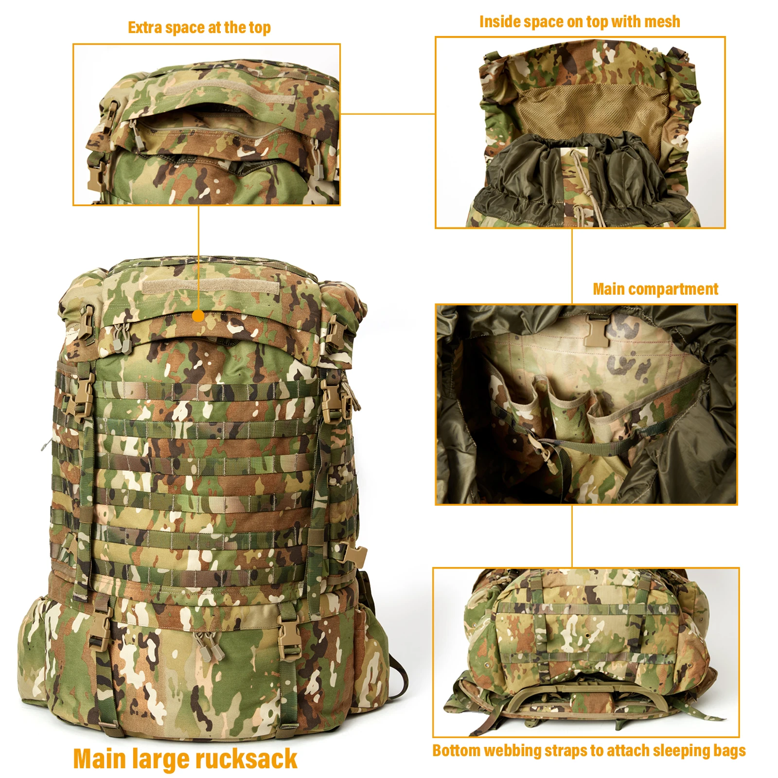 Usmc Army Tactical 3 Day Molle Assault Backpack