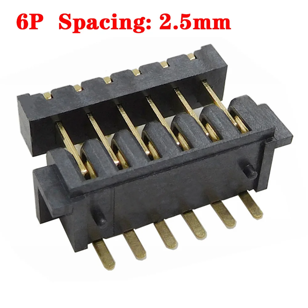 고전류 PCB 보드 보드 커넥터 배터리 커넥터, 6P 2.5 피치 벤트 풋, 남성 여성 시트, 금도금, 1PC| | - AliExpress