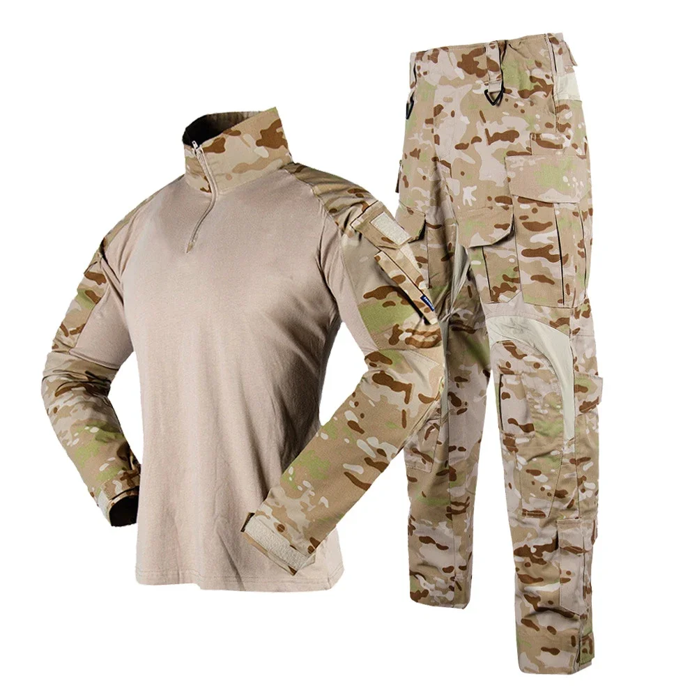 Man Hunting Clothing Sets Tactical Uniforms BDU Hiking Suit Camouflage ...