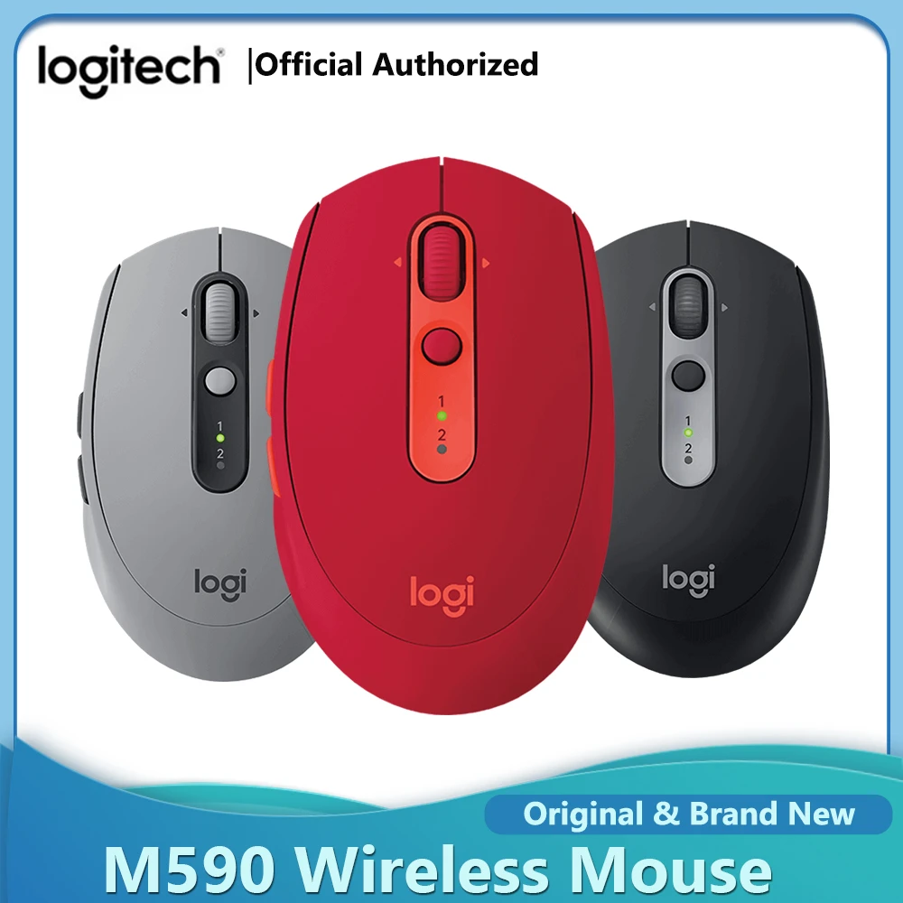 Logitech M590 Wireless Mouse Bluetooth Mouse 2.4GHz Unifying Dual Mode ...
