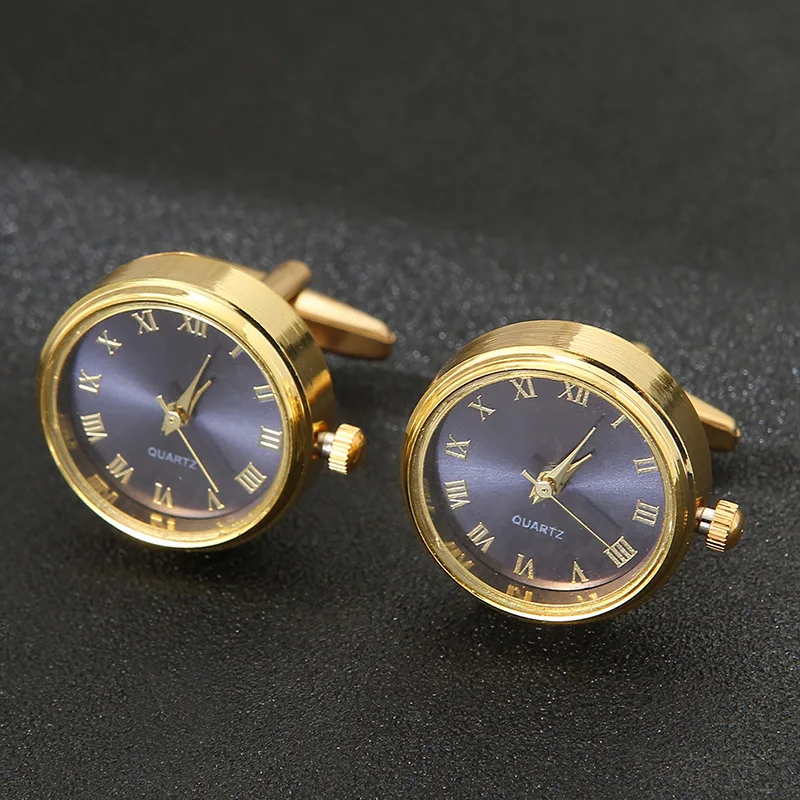 Luxury-Cufflinks-Watch-Rotatable-Electronic-Functional-Buckle-Business ...