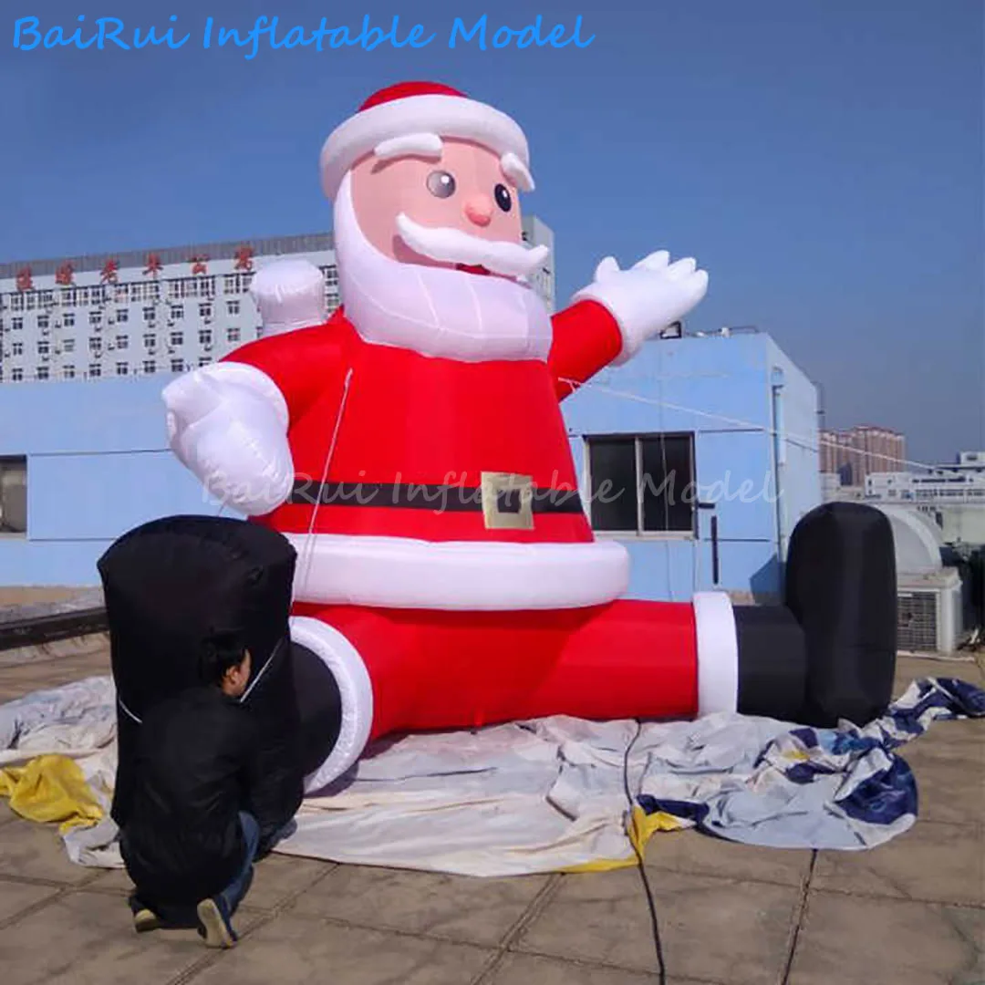 4M-Giant-Inflatable-Christmas-Santa-Claus-Air-Blow-Outdoor-Playground ...