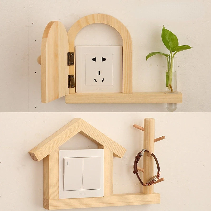 Solid-wood-switch-stickers-wall-protective-covers-living-room-decor ...