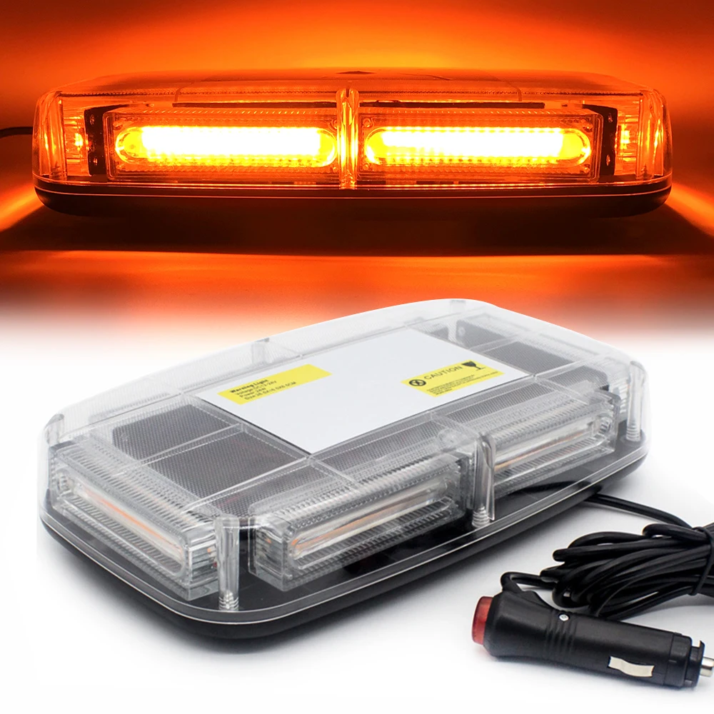 Amber-COB-LED-Car-Roof-Strobe-Flash-Warning-Light-Vehicle-Police ...