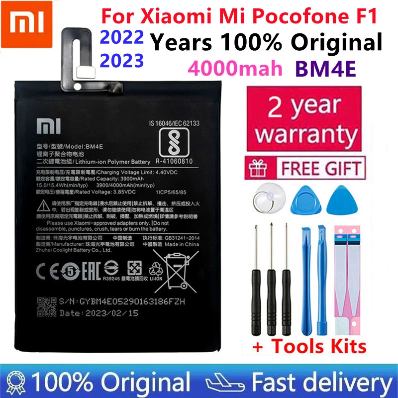 2023 Years Xiao Mi Original Phone Battery BM4E For Xiaomi Mi Pocophone ...