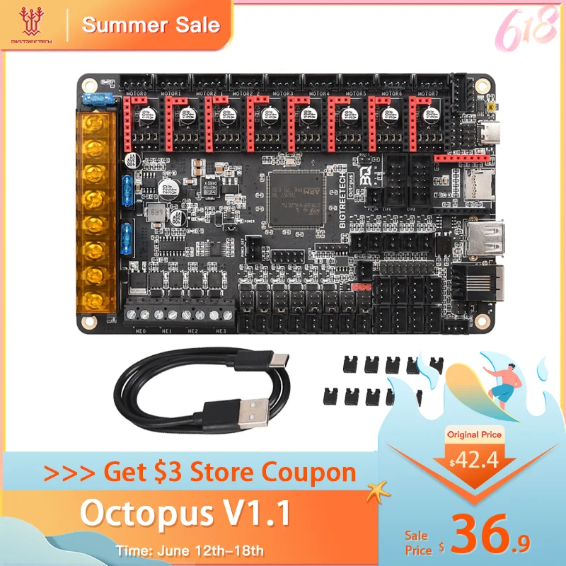 Bigtreetech Btt Octopus V1.1 Control Board Tmc2209 3d Printer Parts ...