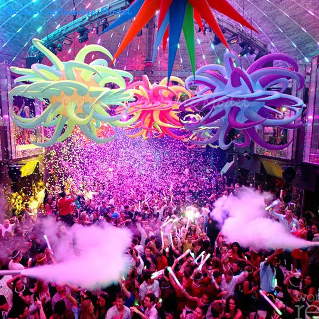 Inflatable-Spike-Star-Air-Blow-LED-Light-Starburst-Ball-Balloon-with ...