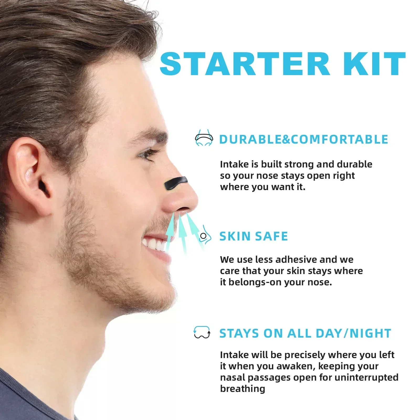 Magnetic Nasal Dilator Sleep Nasal Breathing Dilators Starter Kit Nose ...