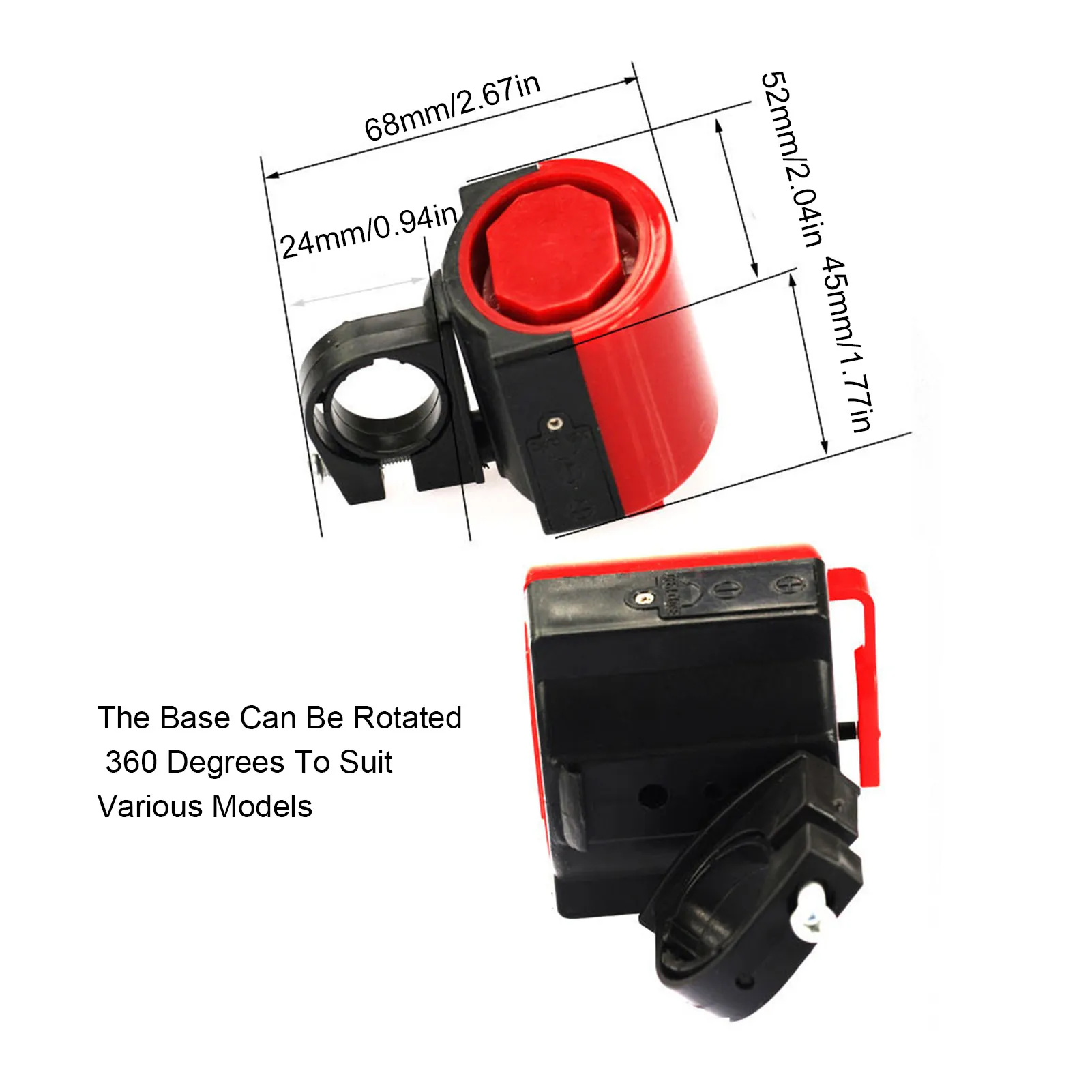 Sonnette - klaxon vélo,Sonnette électrique forte pour vélo,support de ...