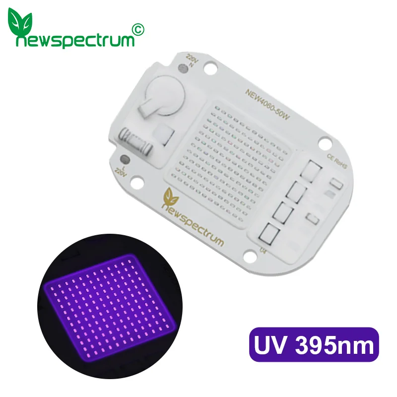 UV LED Chip 50W Module Ultraviolet Beads Lamp Chips 20W 30W 395nm Purple for Curing Light ...