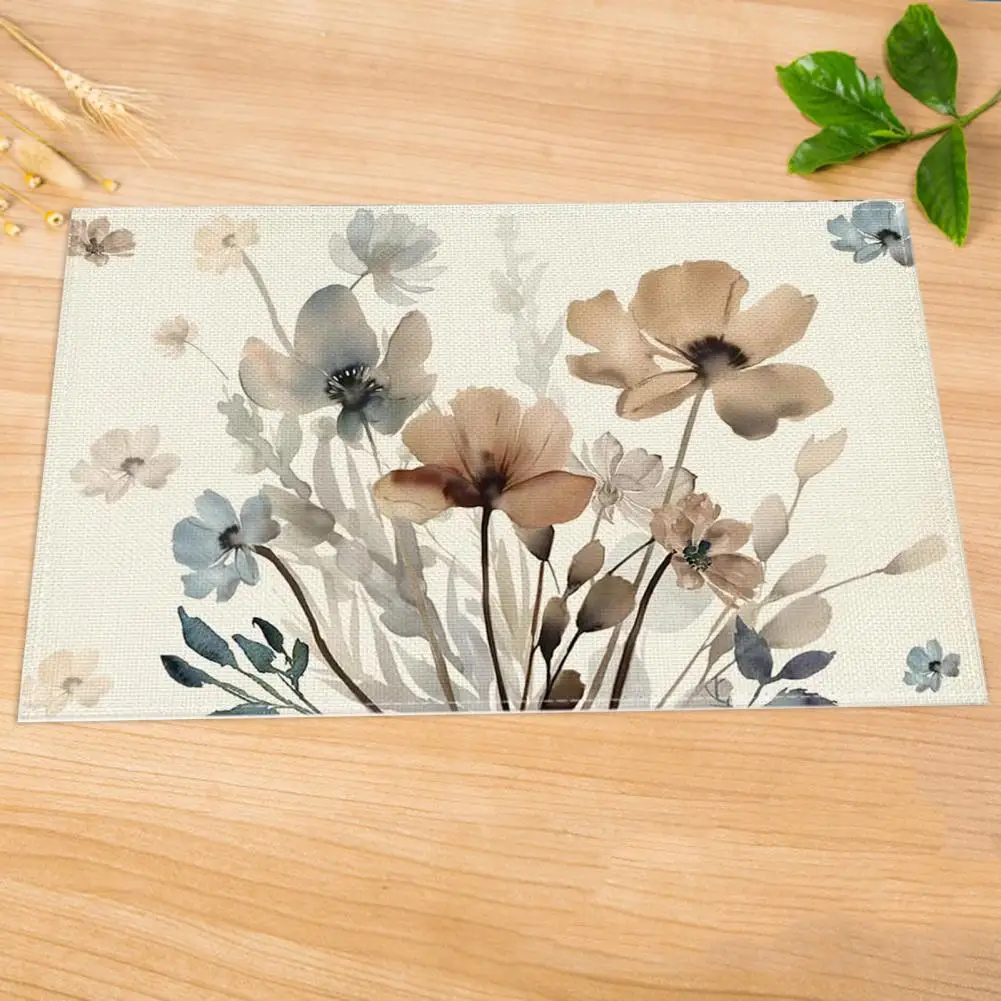 Printed-Placemat-Set-Floral-Pattern-Printed-Placemats-for-Kitchen ...