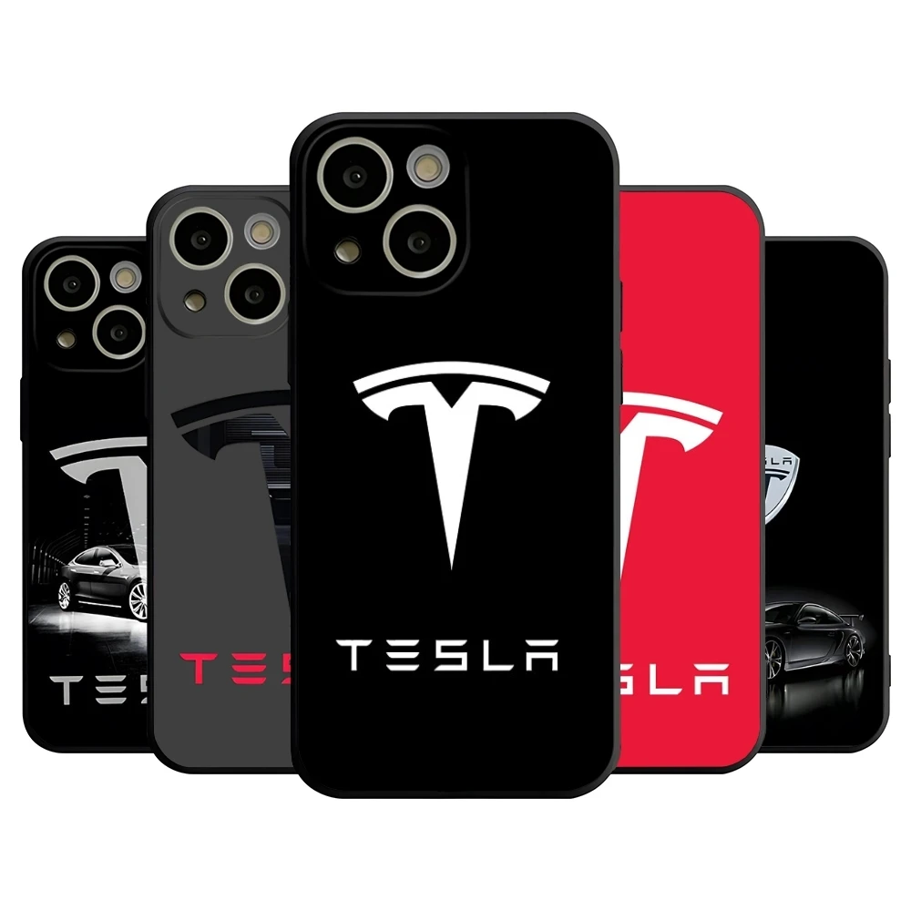 Tesla-Inspired Car Logo Phone Case – Premium Silicone Back Cover for ...