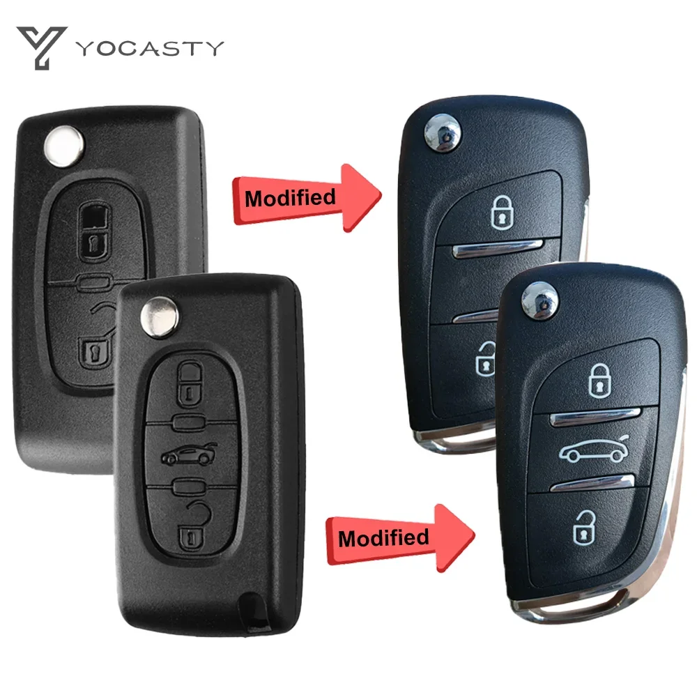 YOCASTY-modifiye-uzaktan-araba-anahtar-kabuk-i-in-Flip-Case-Citroen-C2 ...