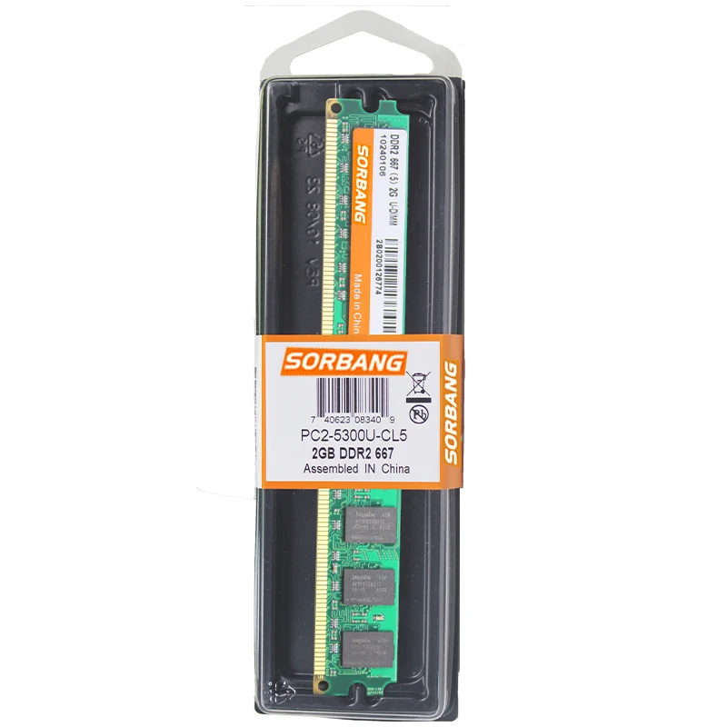 Original For Intel 2GB RAM DDR2 4GB 2G*2PCS DDR2 800MHZ 2GB PC2-6400 ...