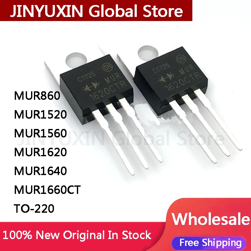 10Pcs-MUR860-MUR1520-MUR1560-MUR1620-MUR1640-MUR1660CT-MUR-TO-220-IC ...