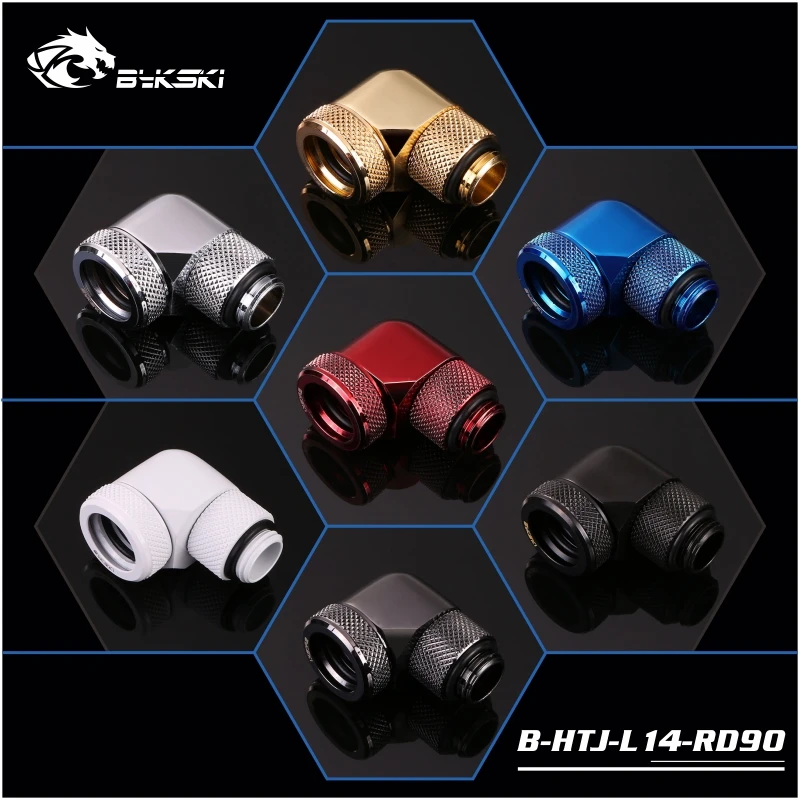 Bykski cotovelo de 90 graus rígido tubo encaixe conector conjunta B HTJ L14 RD90|null| - AliExpress