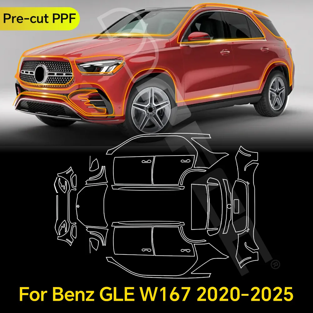 For Mercedes GLE W167 Base 2020-2023 Luxury 2024 2025 TPU Paint ...
