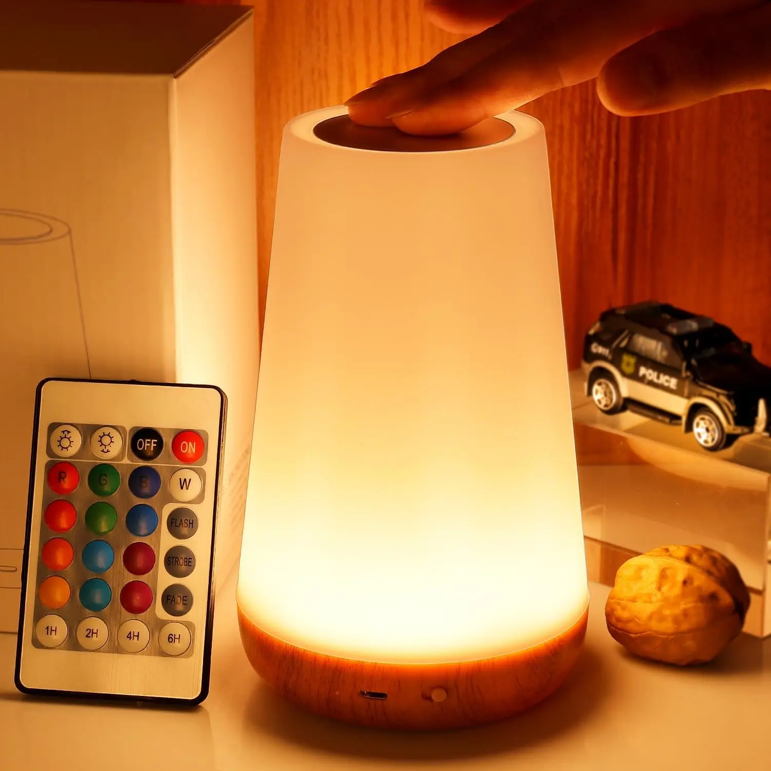 Table Lamp Bedside Lamp For Bedroom 13 Color Changing Touch Night Light ...