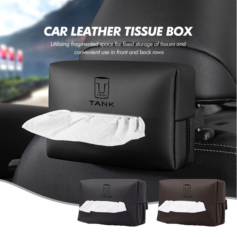 Tissue Storage Box Car Back Seat Holder Headrest Paper Cover For TANK ...