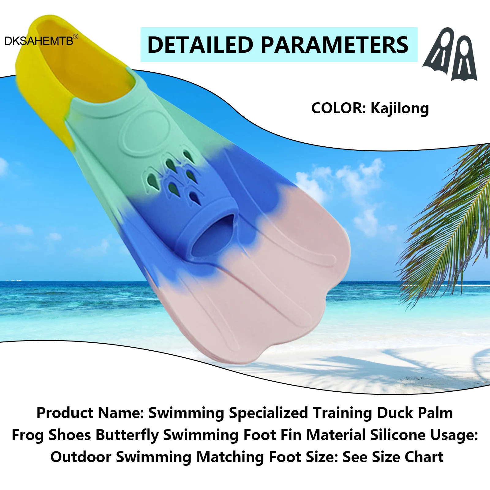 Swimming-Fins-Silicone-Short-Flippers-Adult-Kids-Professional-Diving ...
