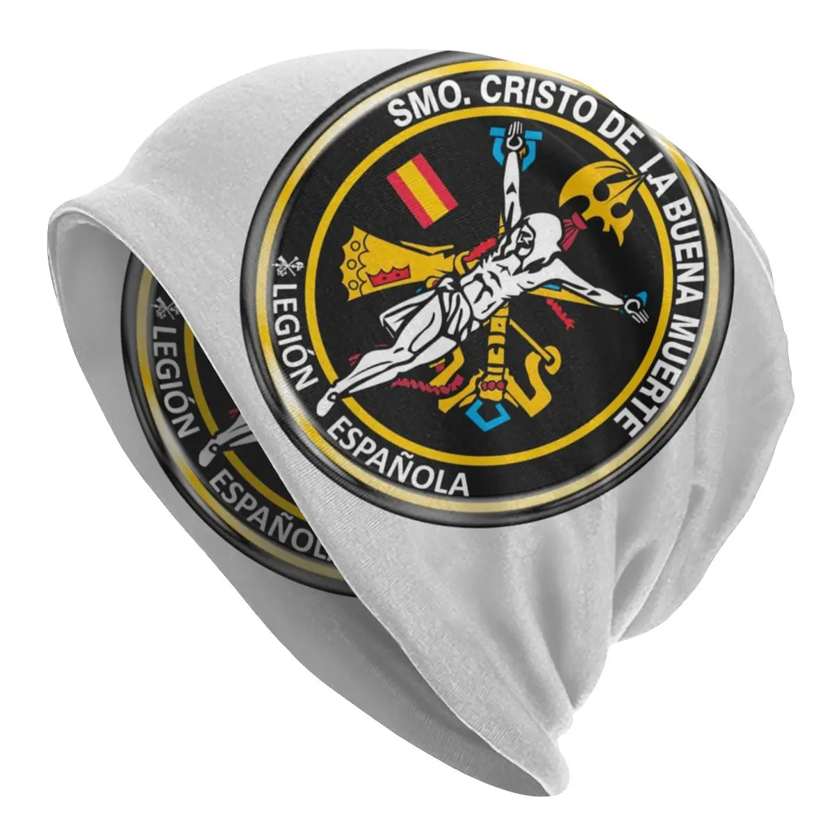 Custom Winter Warm Knitted Hats Adult Unisex Spanish Legion Skullies ...