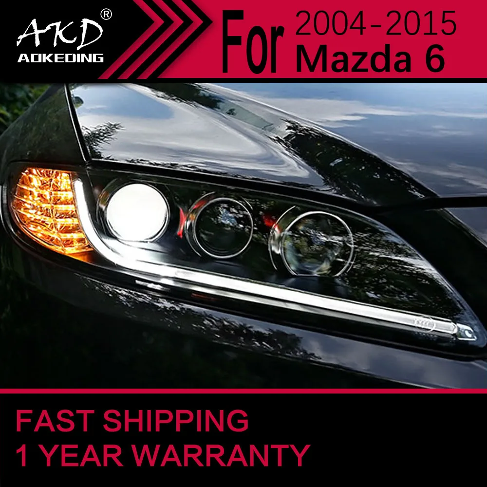 Car-Lights-for-Mazda-6-LED-Headlight-2003-2015-Mazda6-Head-Lamp-Drl ...